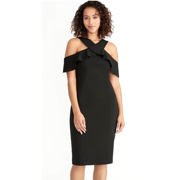 RACHEL Rachel Roy | Dresses | New Rachel Roy Jolie Black Midi Dress S ...